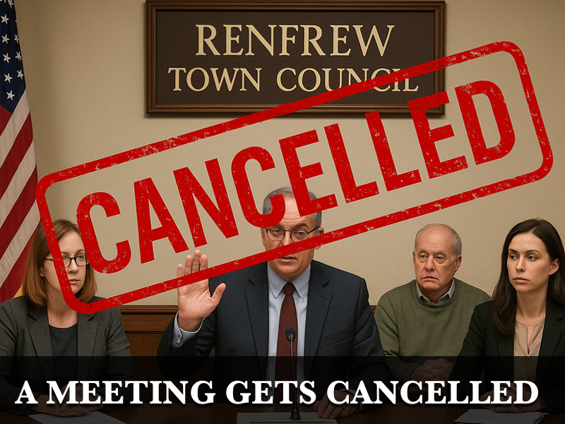 A MEETING GETS CANCELLED. OR POSTPONED. – NEWSMAGRENFREW